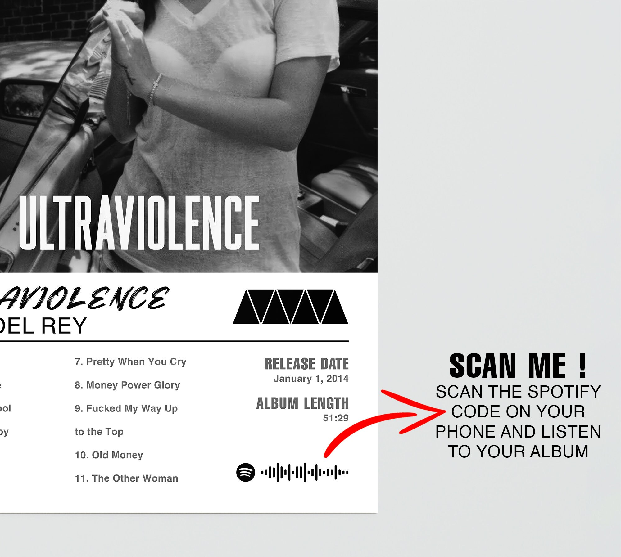 Lana Del Rey Poster | Lana Del Rey Ultraviolence | Lana Del Rey Tracklist