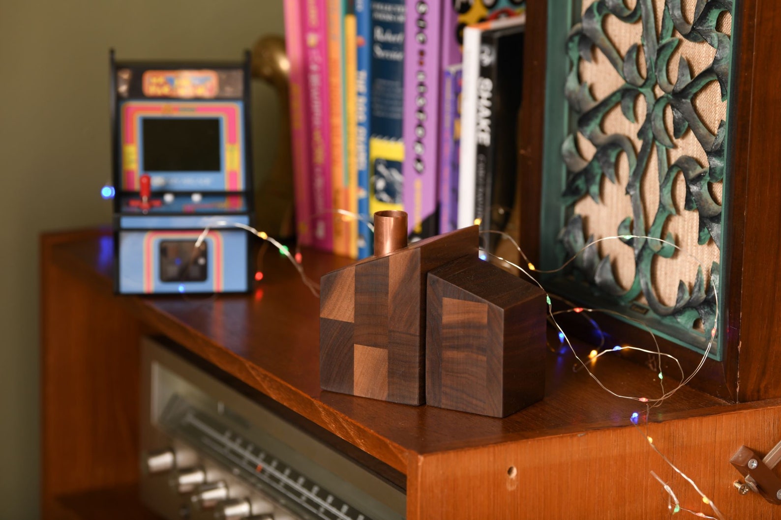 Retro Wooden Split-level House Midcentury Modern Candlestick - Etsy