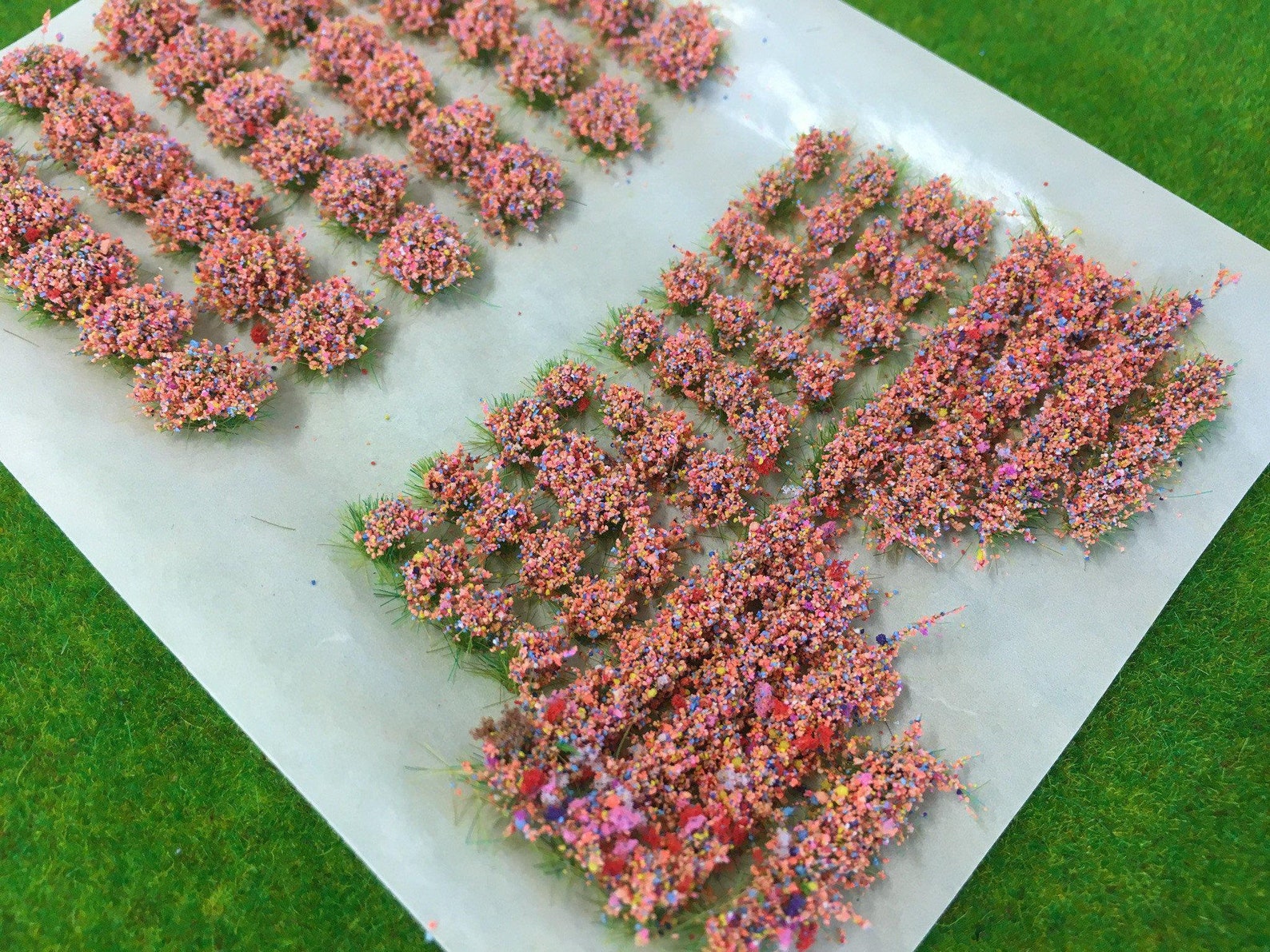 Pink Accent Mixed Garden Flower Tufts Etsy