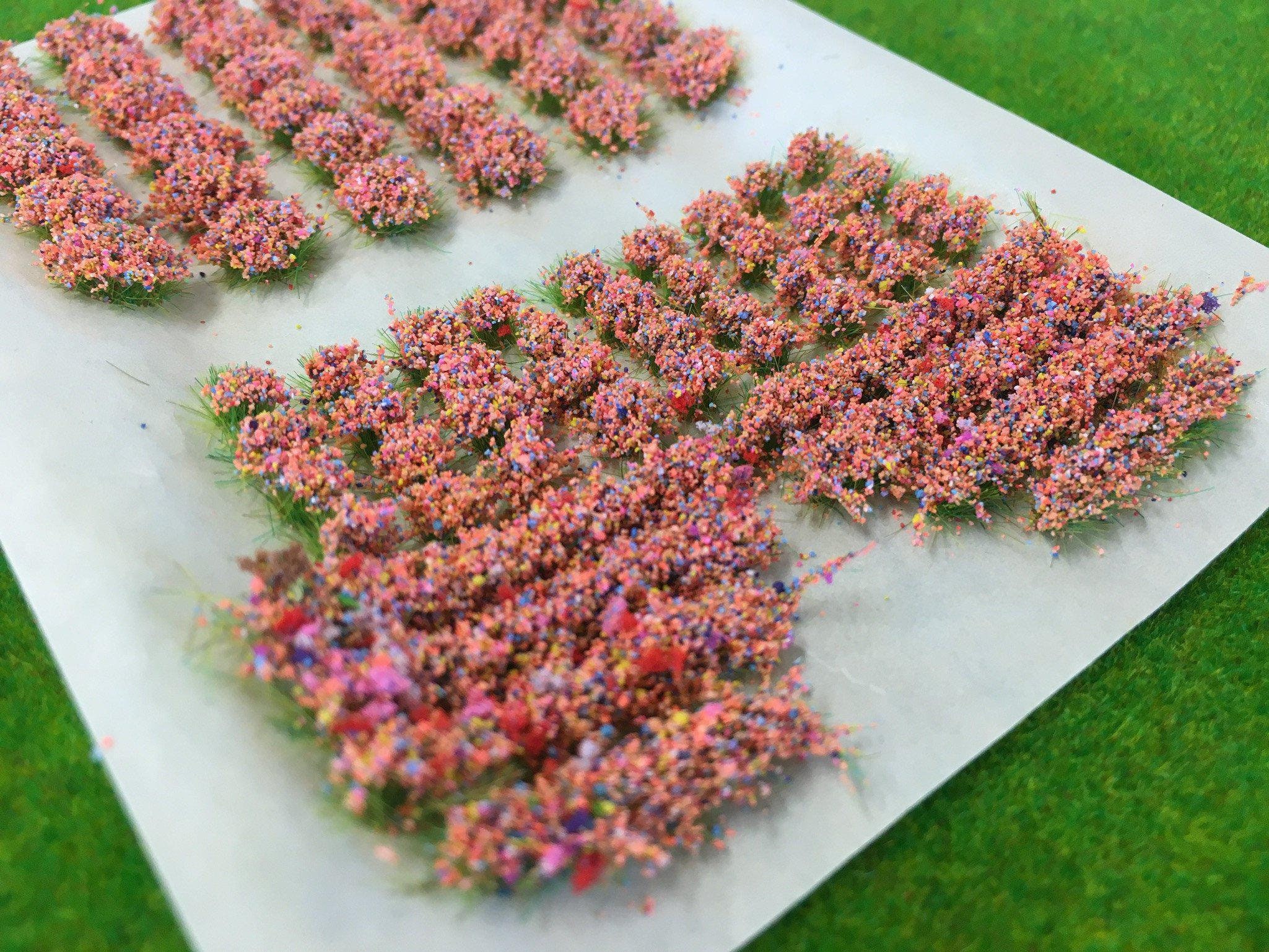 Pink Accent Mixed Garden Flower Tufts Etsy