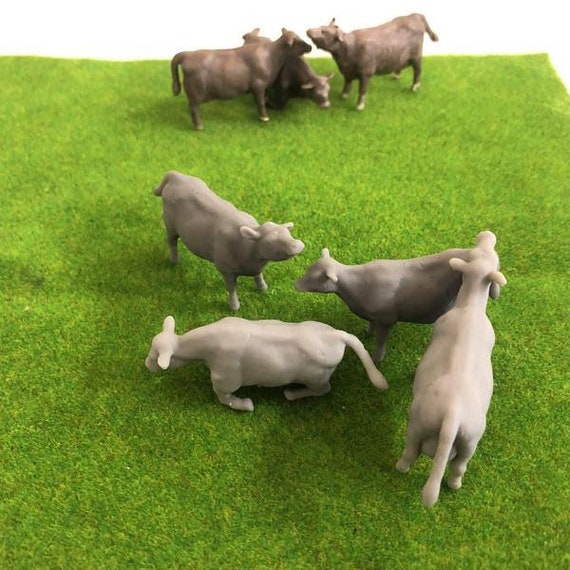 Toys Miniature Toys Role Playing Miniatures 0 Scale Cows Resin ...