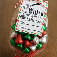 PDF Printable- We Whisk You A Merry Kissmas Gift Tags, Whisk Kissmas ...