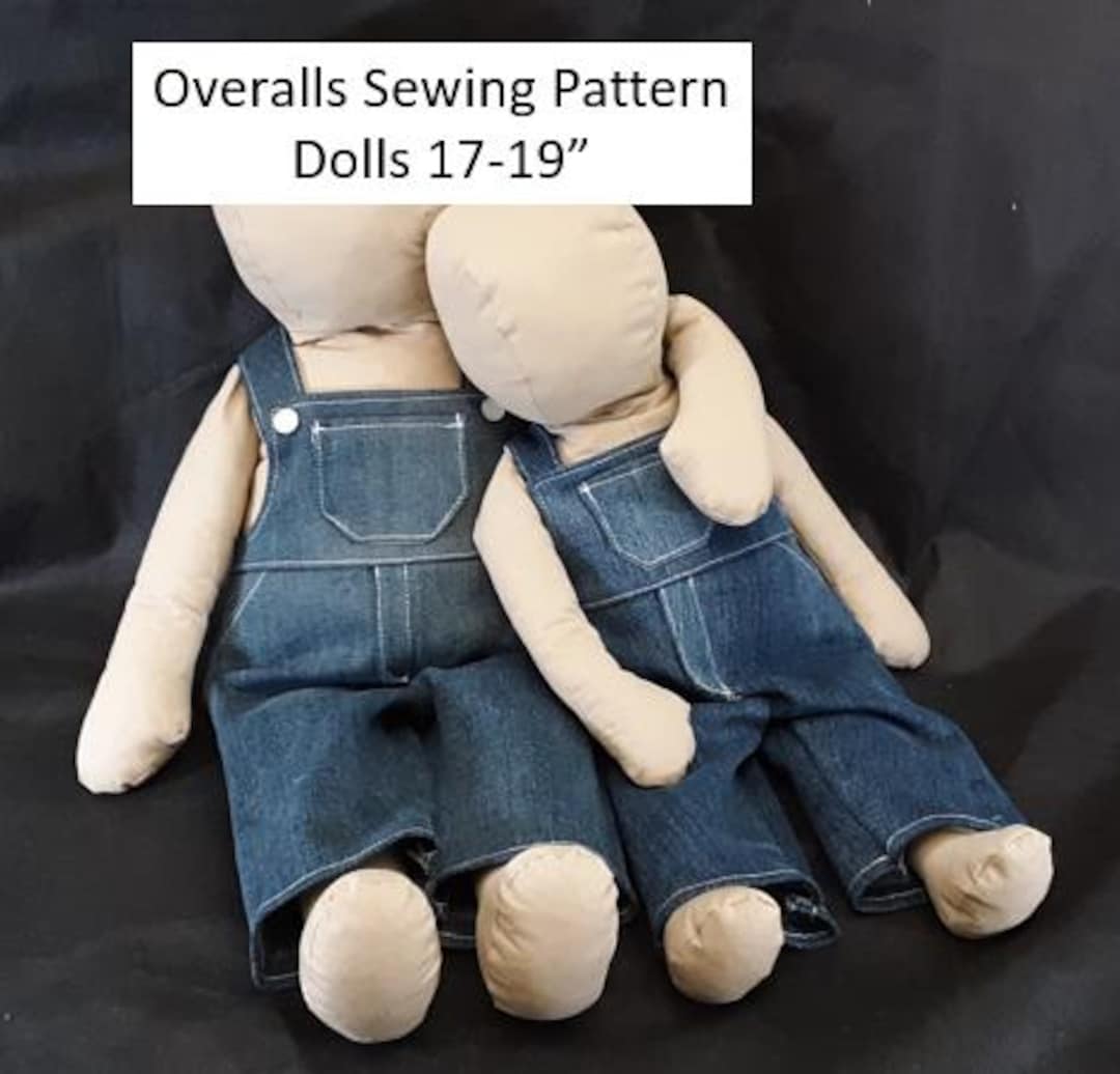 Little Overalls Sewing Pattern for Dolls 17-19