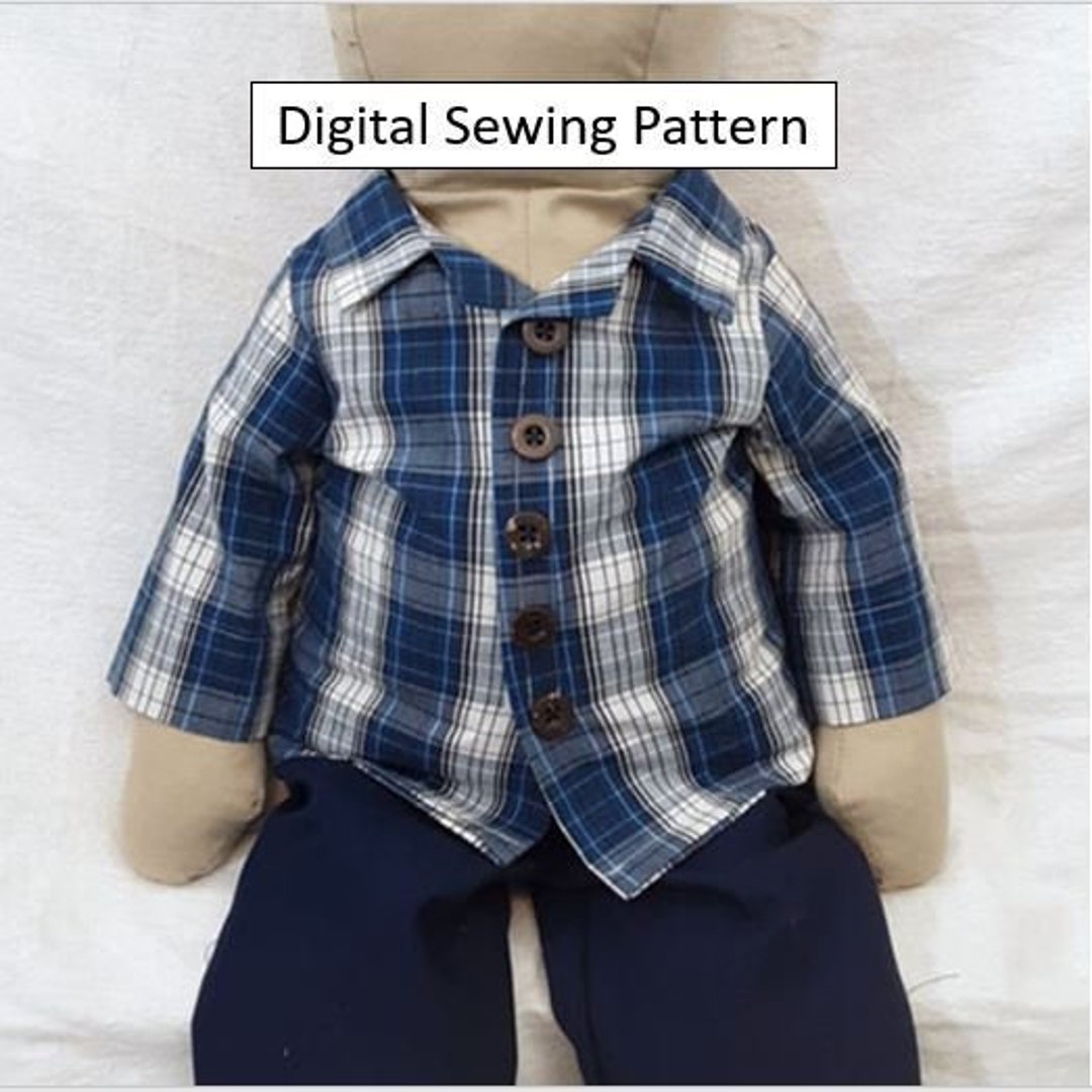 Doll Dress Shirt Sewing Pattern multi Size Pattern, Instant Download ...