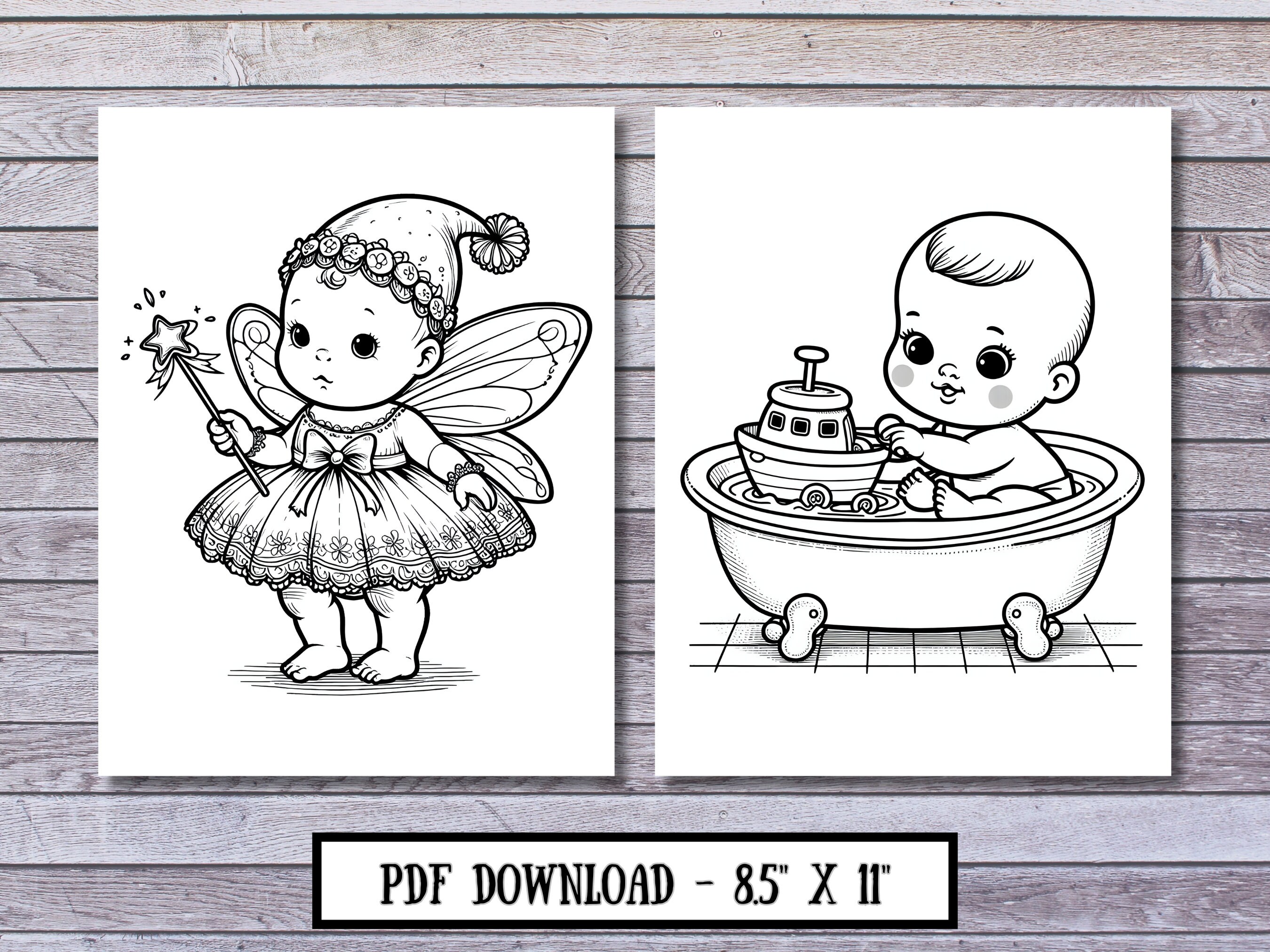 Cute Baby Fun Coloring Pages for Kids and Adults - 150 Pages ...