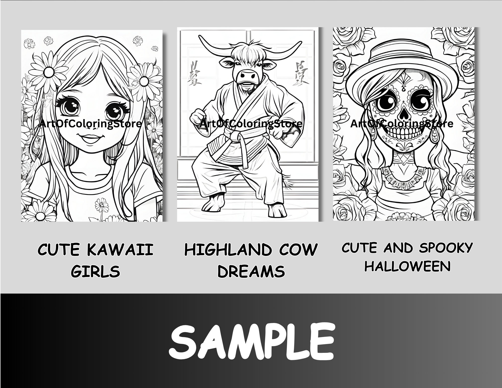 12,000 Coloring Pages for Kids and Adults, Whole Shop Bundle, Mega ...