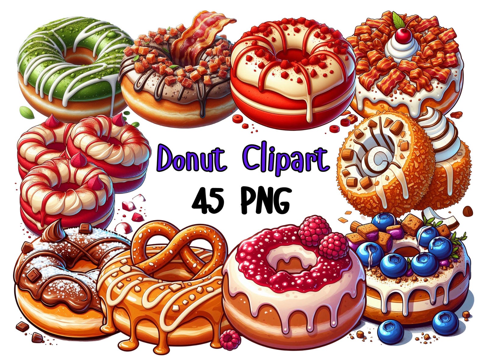 Donut Clipart PNG, Doughnut, Birthday, Sprinkle Donut, Printable ...