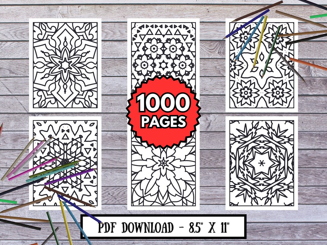 Mandala Bundles Coloring Pages 1000 Pages Mandala Coloring Books ...