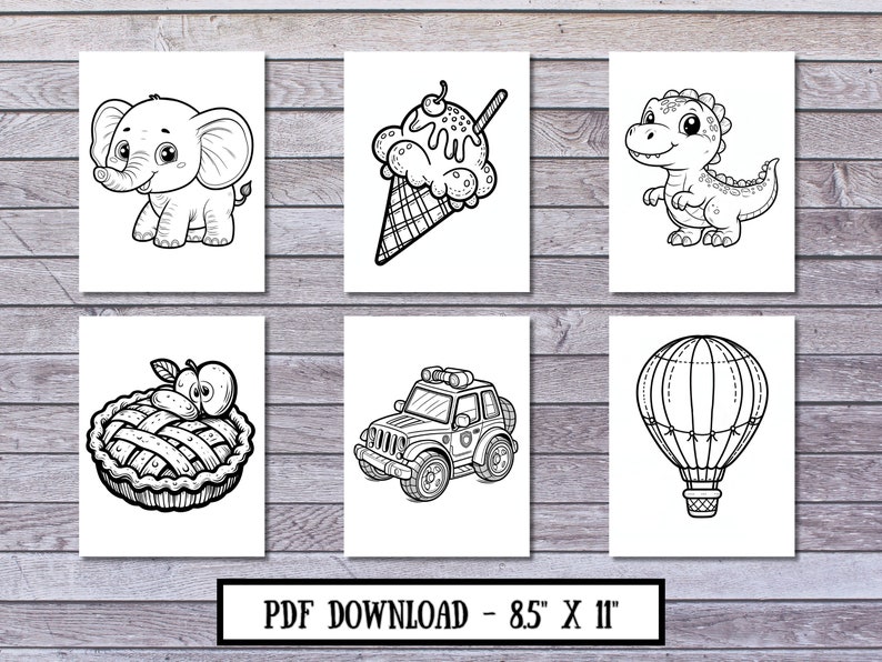 Cute and Fun Bold, Easy Coloring Pages Big Designs Coloring Book for ...