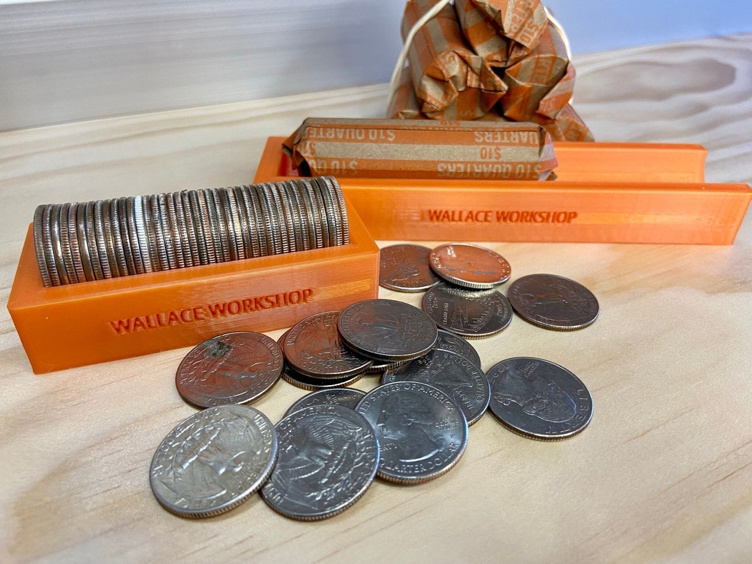 3D Printed Quarter Rolling/hunting Tray - Kit - Coin Sorter - Coin ...