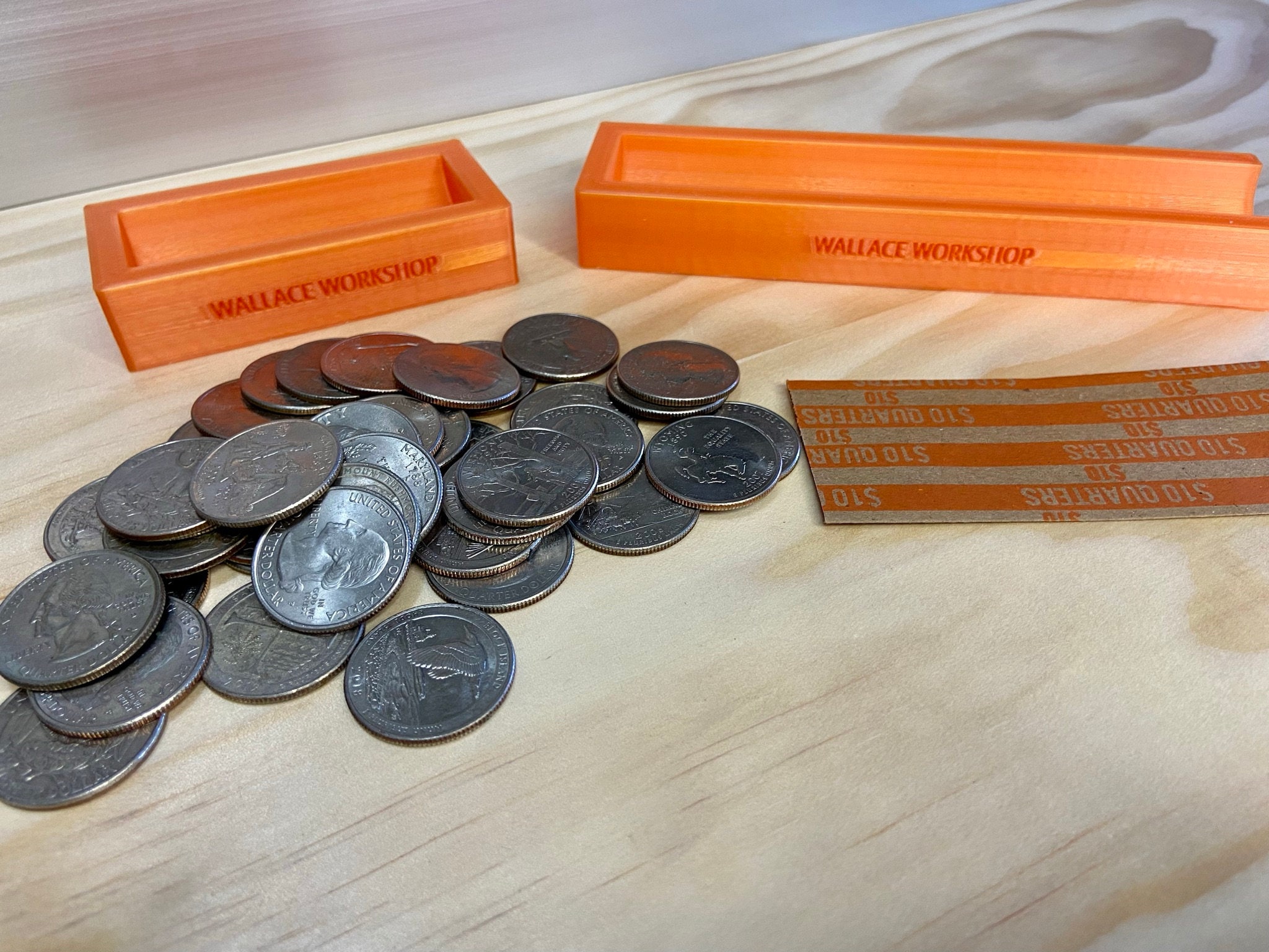 3D Printed Quarter Rolling/hunting Tray - Kit - Coin Sorter - Coin ...