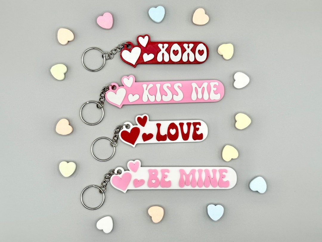 Charming Valentine's Keychains - Customizable Love Tokens - Etsy