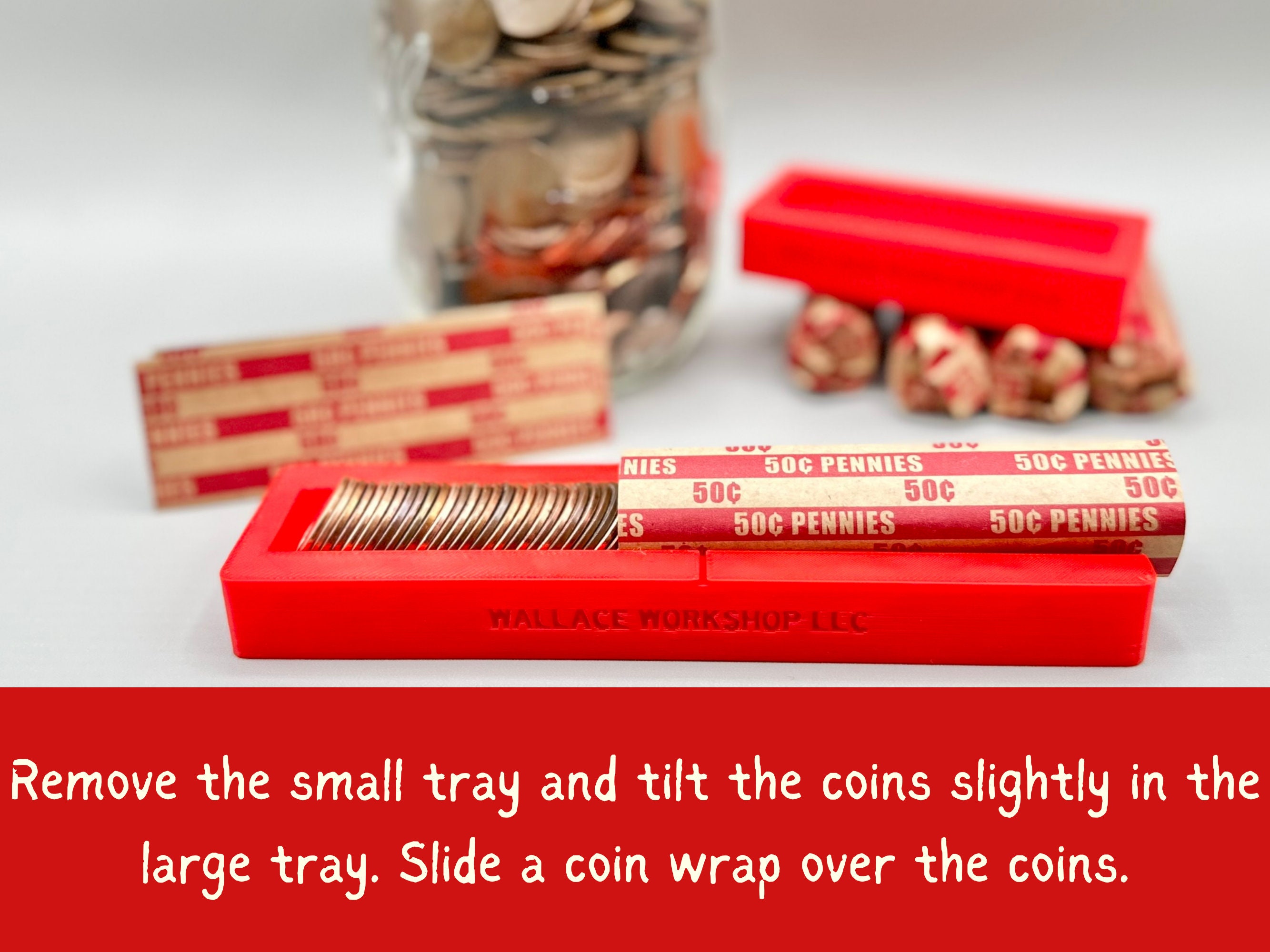 Penny Rolling Tray Kit | Cent Wrapping | Customizable | Coin Tray ...