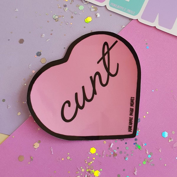Cunt Heart Sticker Etsy