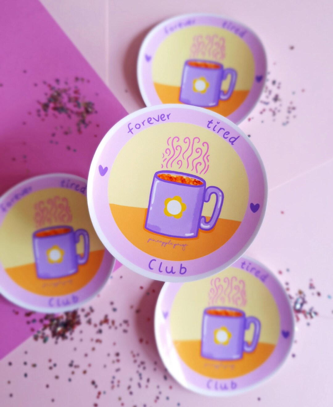 Forever Tired Club Sticker, Coffee Sticker, Burnt Out Sticker, Mum Life ...