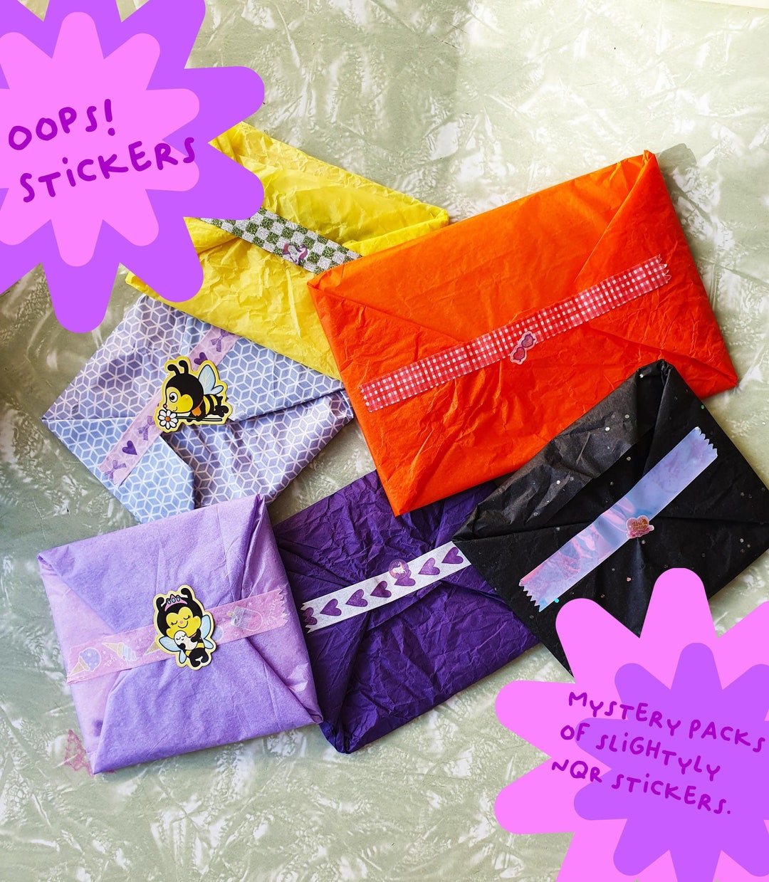 Oops Sticker Pack, Oops Bag, Mystery Pack, B Grade Stickers, Swear ...