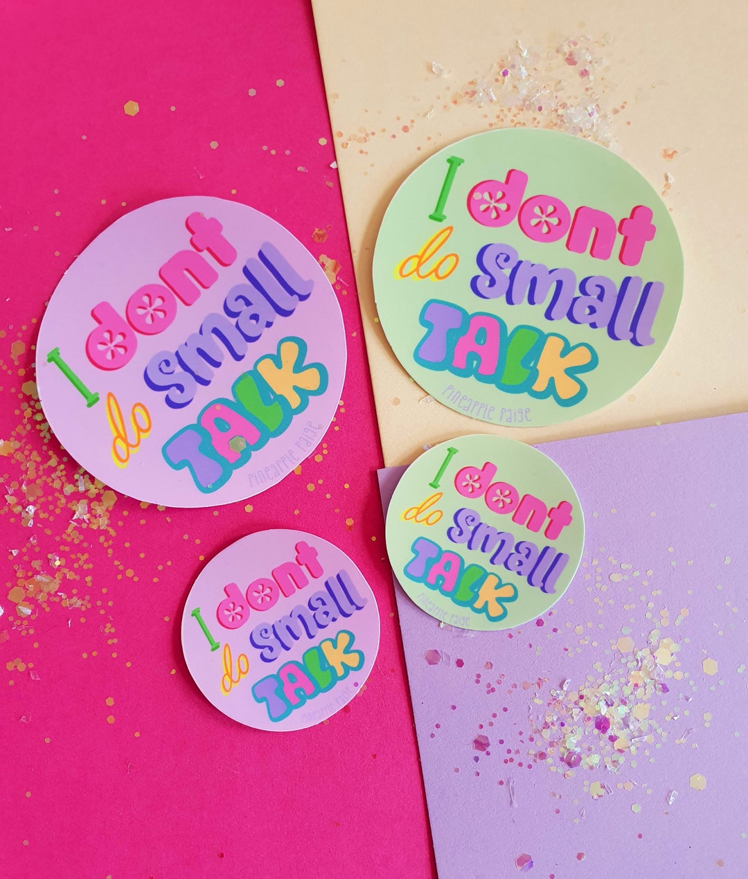 I Dont Do Small Talk Sticker, Introverted Sticker, Mint Green Pastel ...