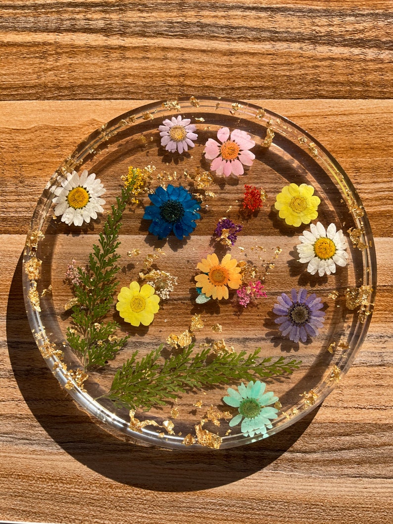 CUSTOM floral resin tray floral resin tray jewelry tray | Etsy