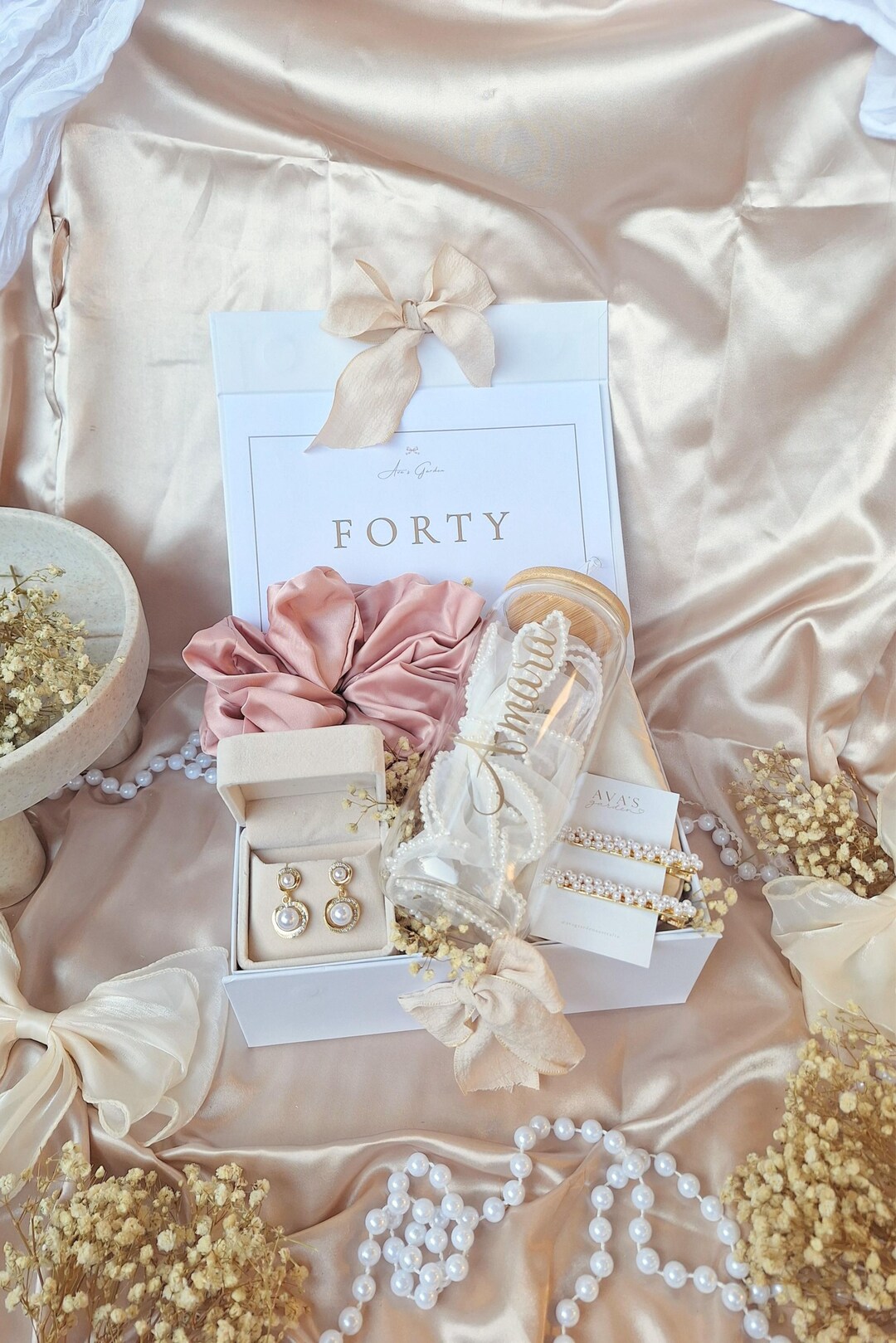 Personalised 40th Birthday Gift Box for Her | Forty & Keepsake Present ...