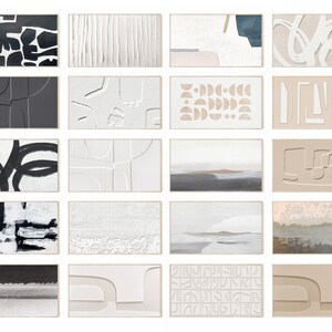 Samsung Frame TV Art Bundle, Modern Texture Painting Produced by ...