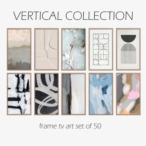 Vertical Frame Tv Art Set - Etsy