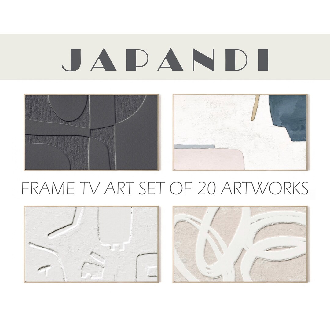 Samsung Frame TV Art Bundle, Modern Texture Painting Produced by ...