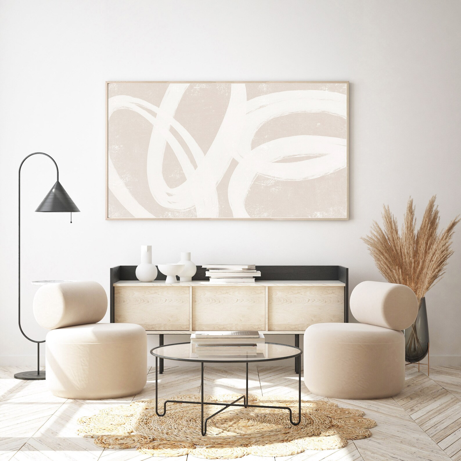 Samsung Frame TV Abstract Art Set of 4 Neutral Frame Tv Art - Etsy