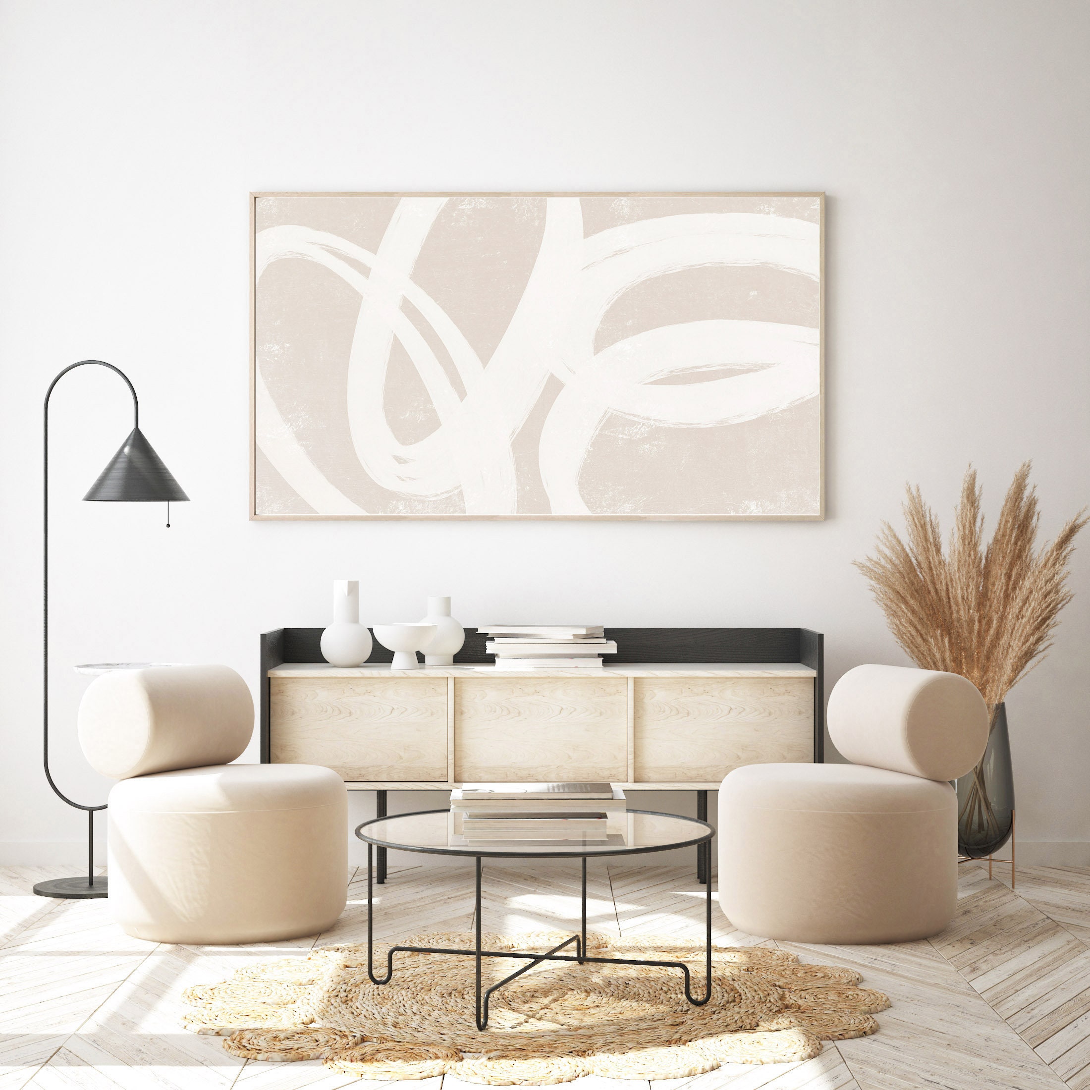 Samsung Frame TV Abstract Art Set of 4 Neutral Frame Tv Art - Etsy