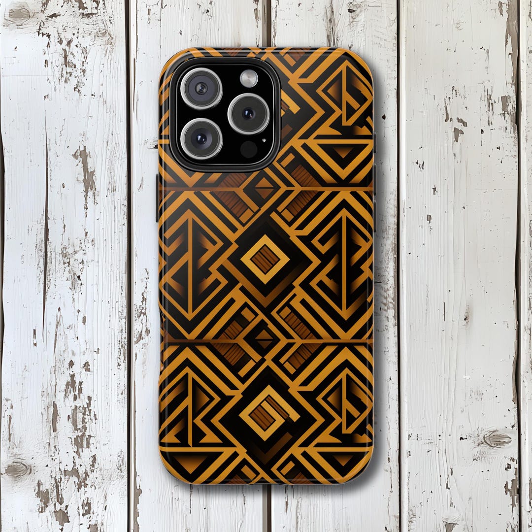African Kuba Shoowa-inspired Geometric Pattern, Bold Tribal Design ...