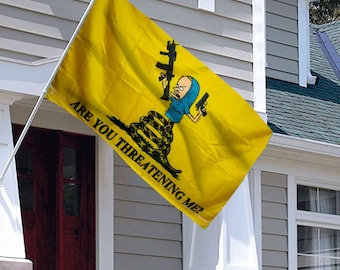 Beavis Flag Are You Threatening Me Dont Tread on Me - Etsy Finland