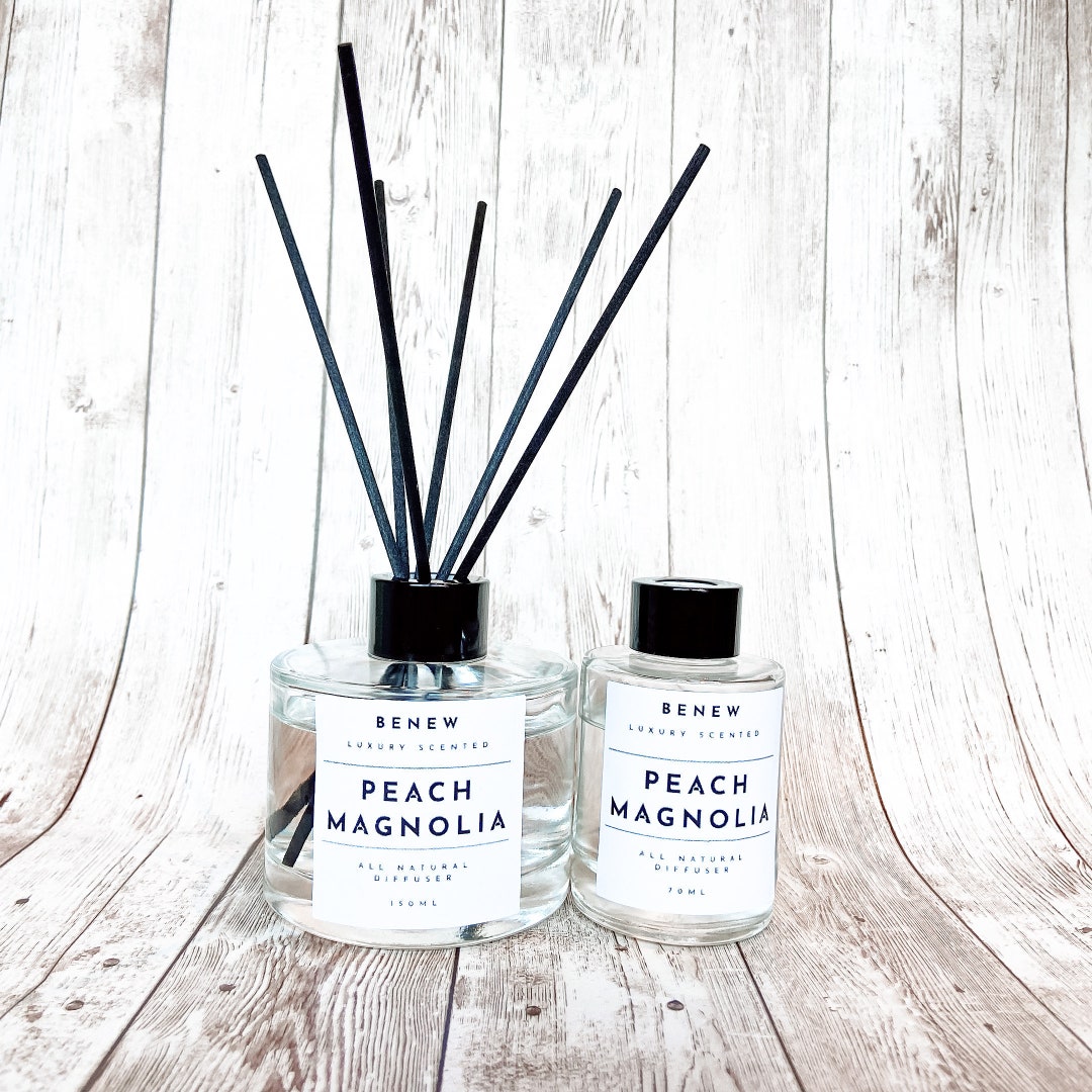 Reed Diffuser, Peach Magnolia, Home Fragrance, Diffuser Oil, Luxury ...