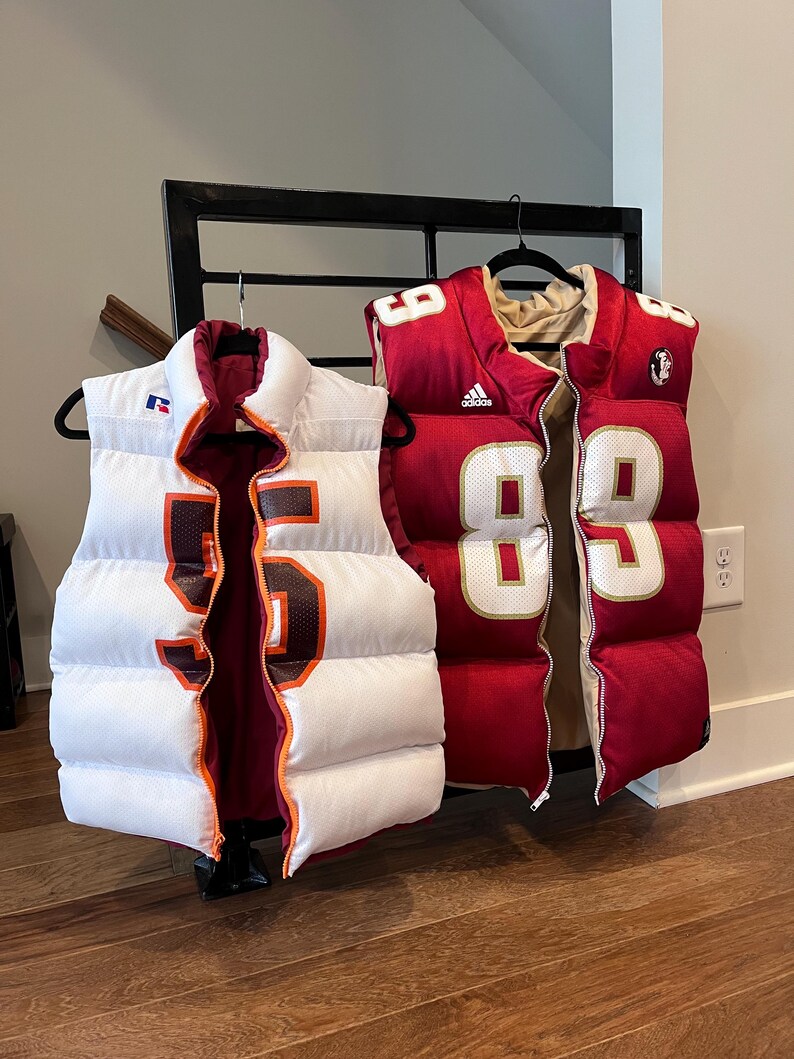 Custom Jersey Puffer Vest - Etsy