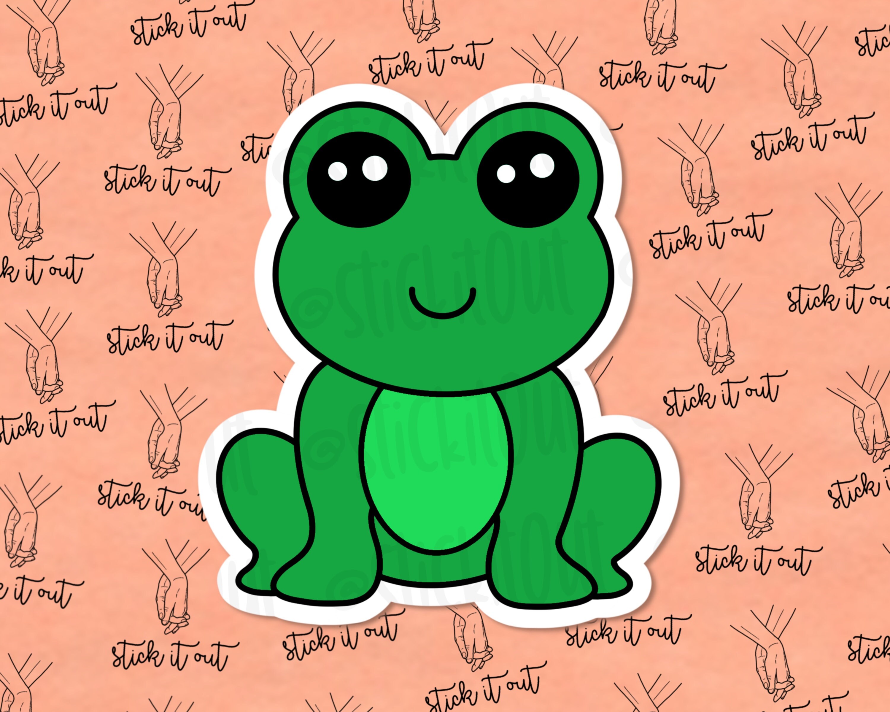 Pegatina de vinilo de rana pegatinas de animales pegatinas | Etsy