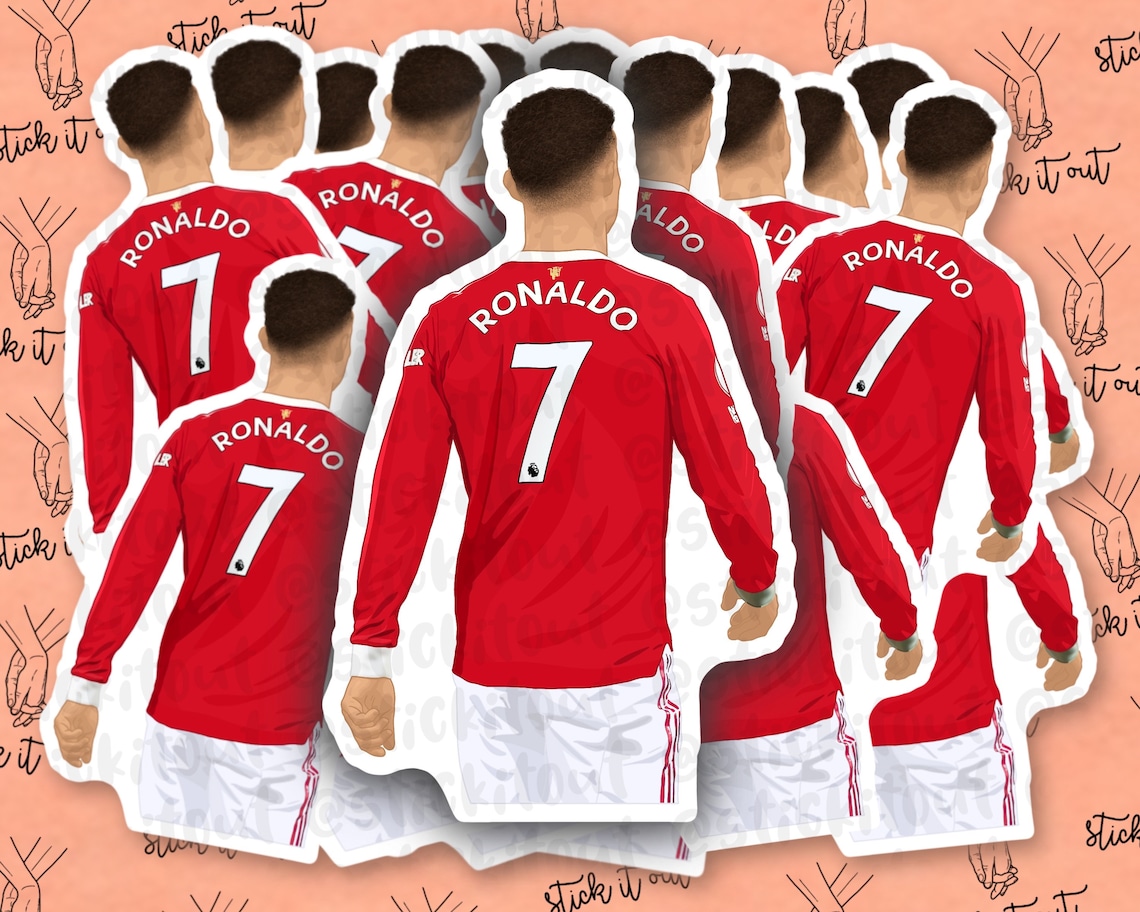Cristiano Ronaldo Vinyl Sticker Manchester United Gifts CR7 | Etsy