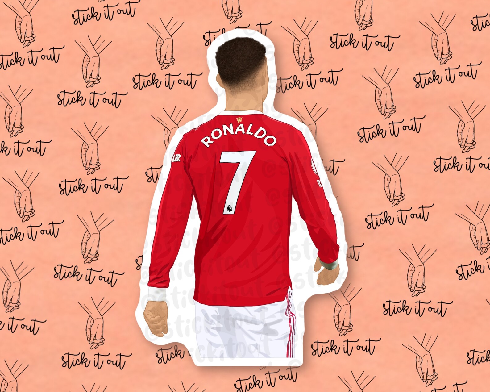 Cristiano Ronaldo Vinyl Sticker Manchester United Gifts CR7 | Etsy