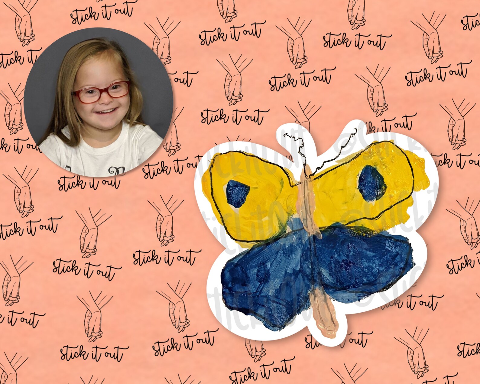 Francesca's Butterfly World Down Syndrome Day Butterfly | Etsy