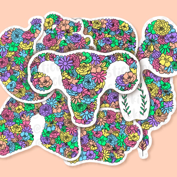 Floral Stickers - Etsy UK