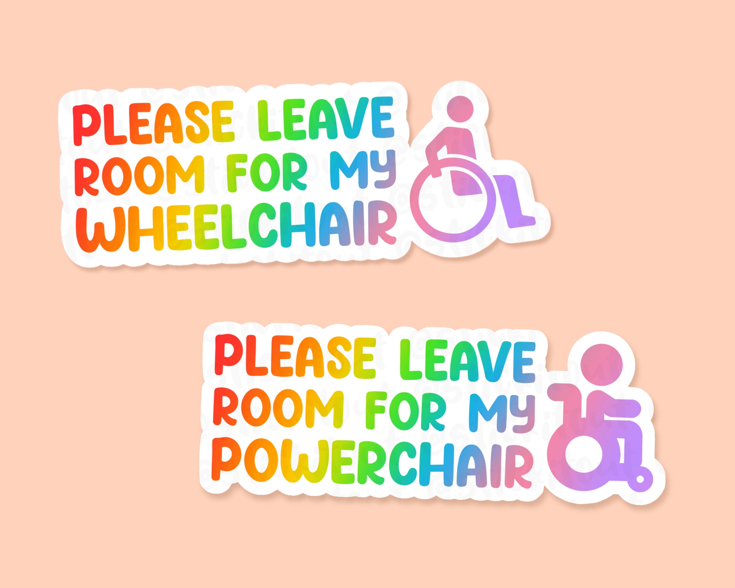 Please Leave Room for My Wheelchair Vinyl Sticker, Disability Car ...