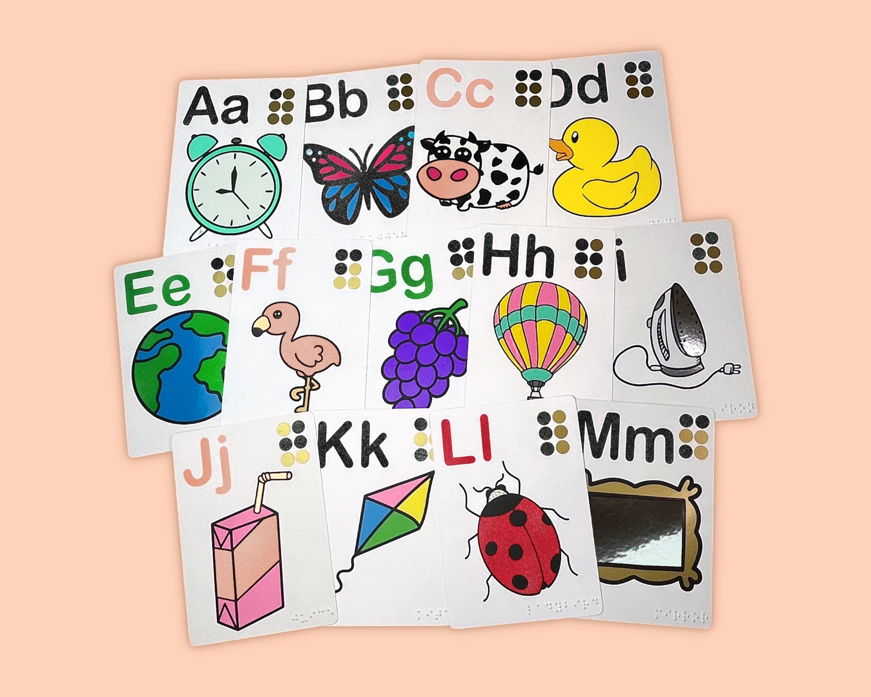 Tactile Alphabet Flashcards, Educational Games, Braille Gifts ...