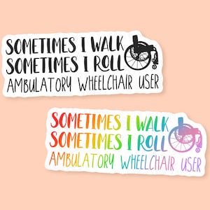 Ambulatory Wheelchair User Vinyl Sticker, Disability Sticker, Chronic ...