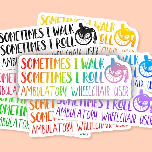 Ambulatory Wheelchair User Vinyl Sticker Disability Sticker - Etsy