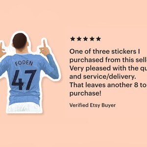 Phil Foden Vinyl Sticker, Manchester City Stickers, England Football ...