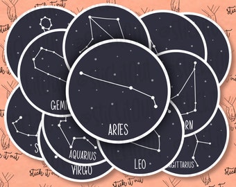 Zodiac Stickers - Etsy