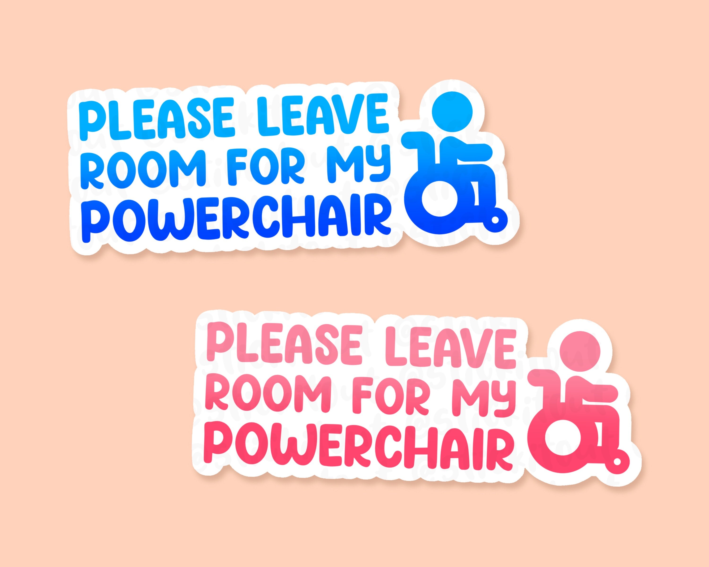 Please Leave Room for My Wheelchair Vinyl Sticker, Disability Car ...