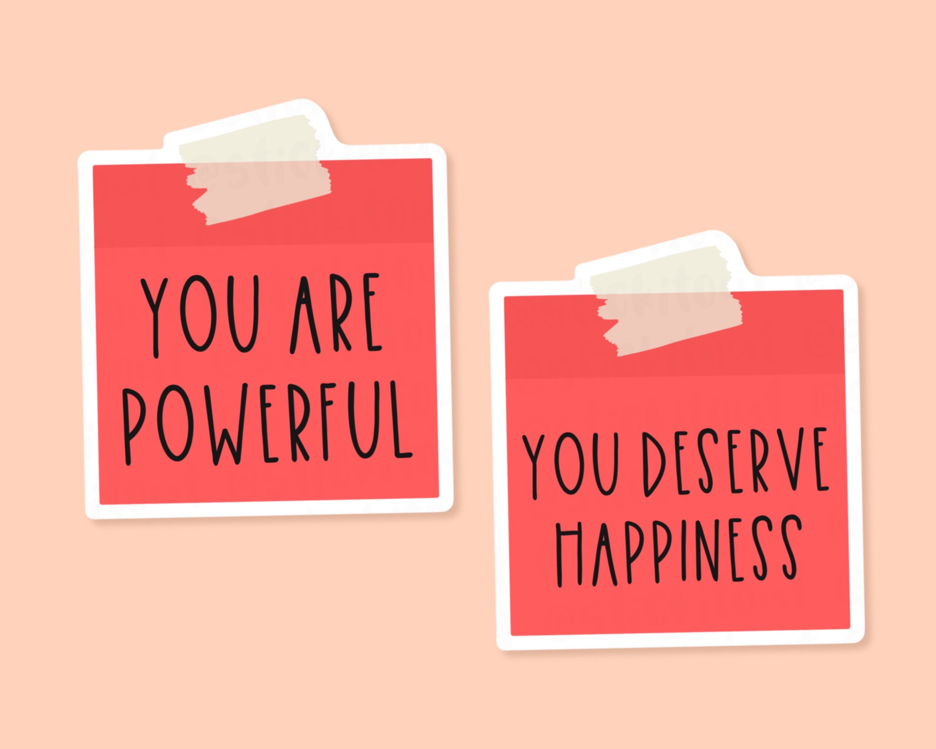 Positive Affirmation Post-it Vinyl Sticker Positive Stickers | Etsy