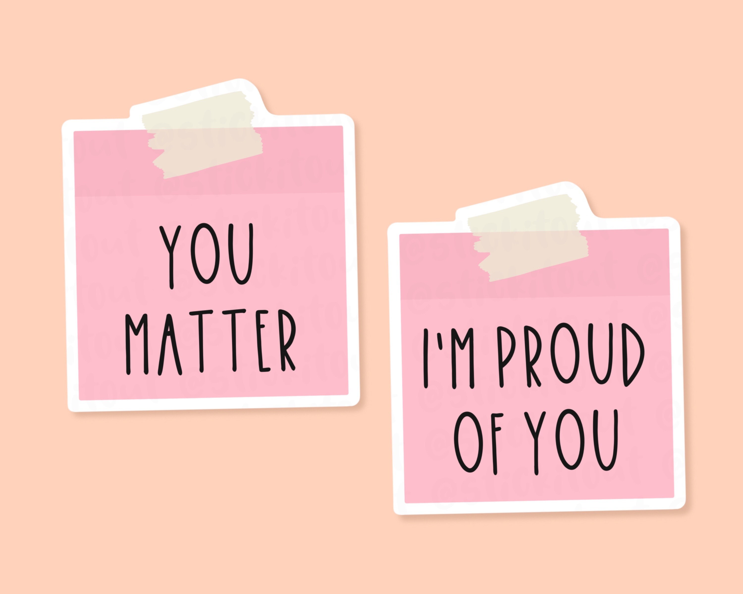 Positive Affirmation Post-it Vinyl Sticker Positive Stickers | Etsy