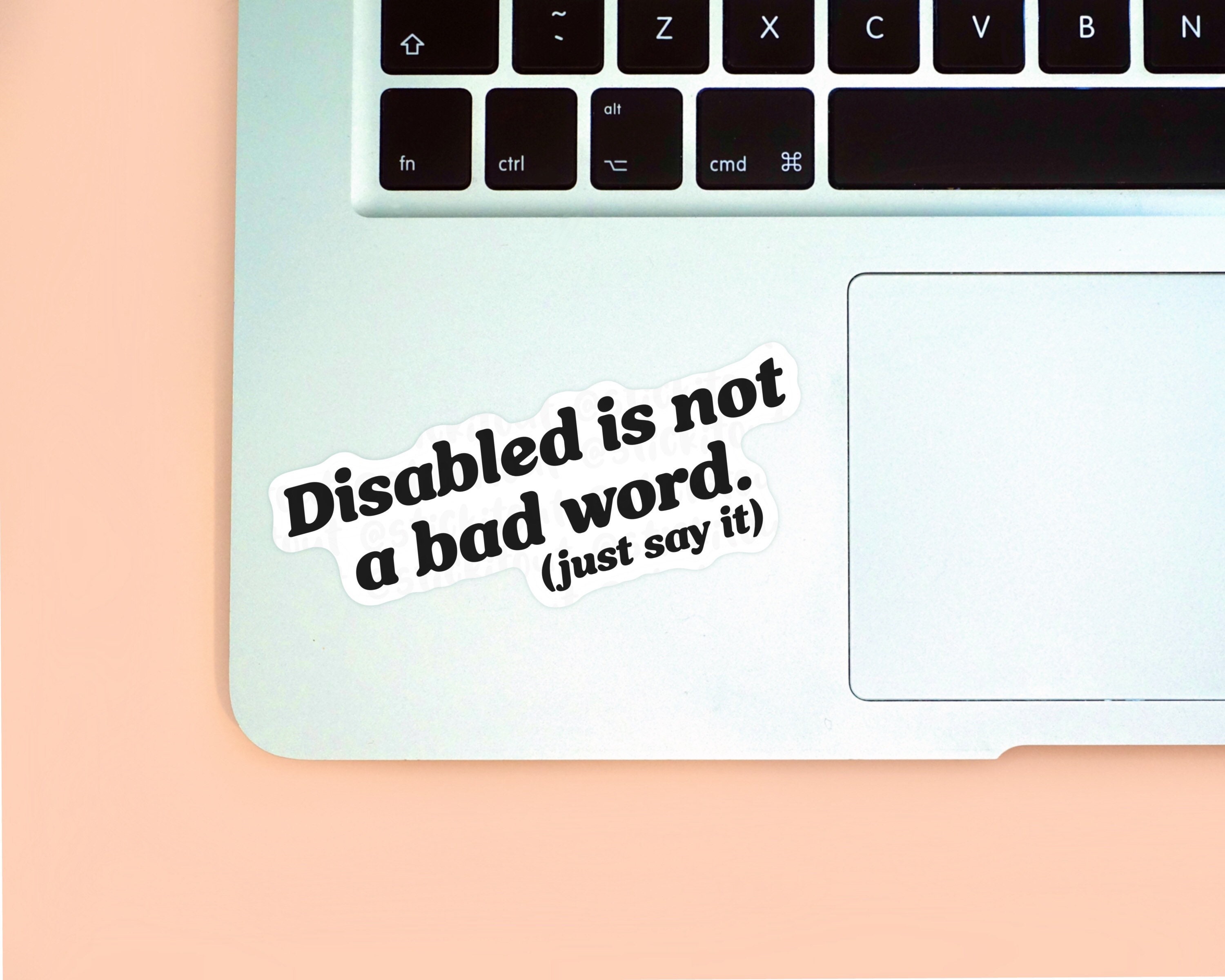 Disabled is Not A Bad Word Vinyl Sticker Disability Sticker - Etsy UK