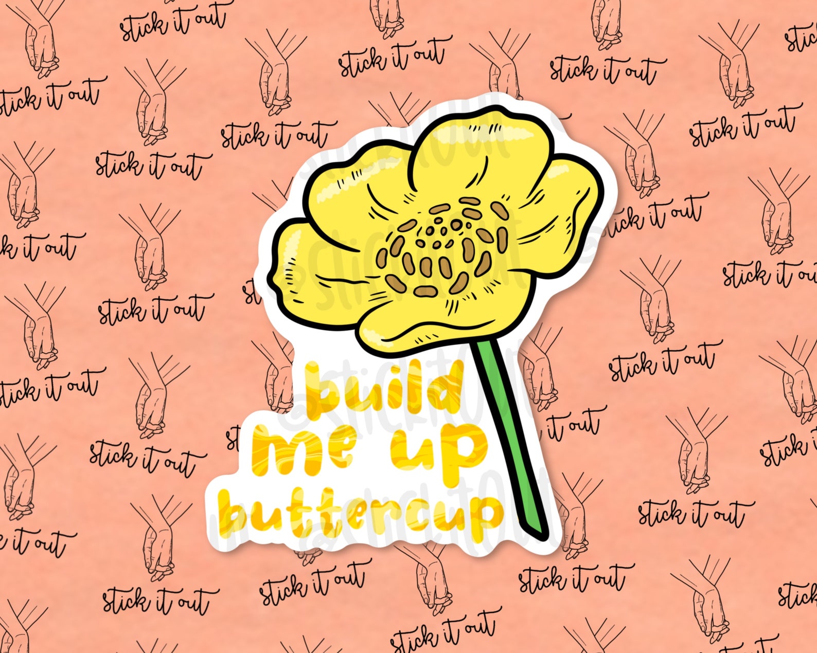 Build Me up Buttercup' Vinyl Sticker Buttercup Sticker | Etsy