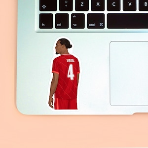 Virgil Van Dijk Vinyl Sticker, Liverpool Stickers, Liverpool FC Gifts ...