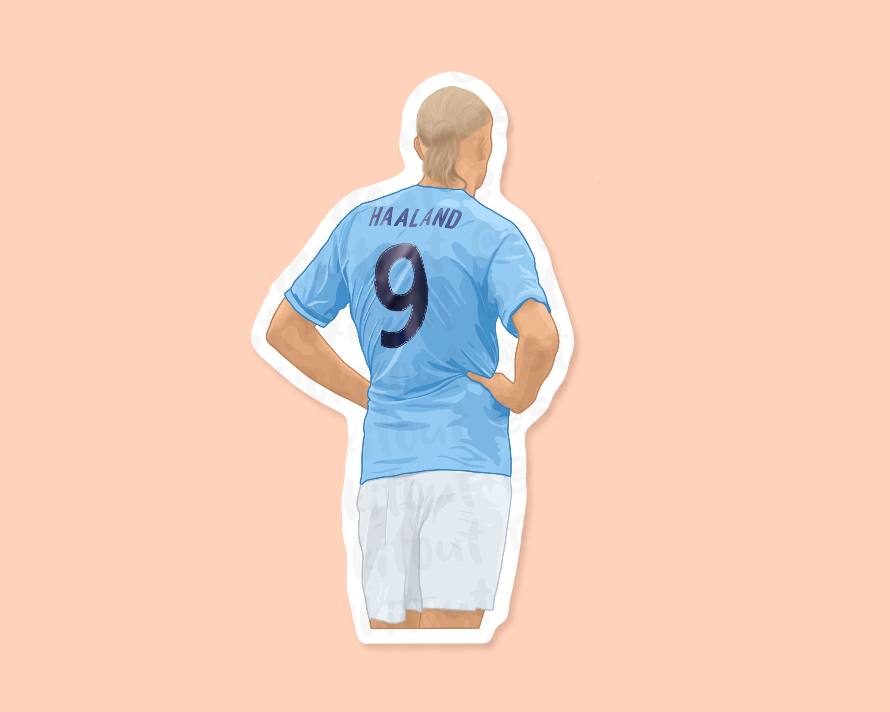 Erling Haaland Vinyl Sticker, Manchester City Sticker, Football Laptop ...